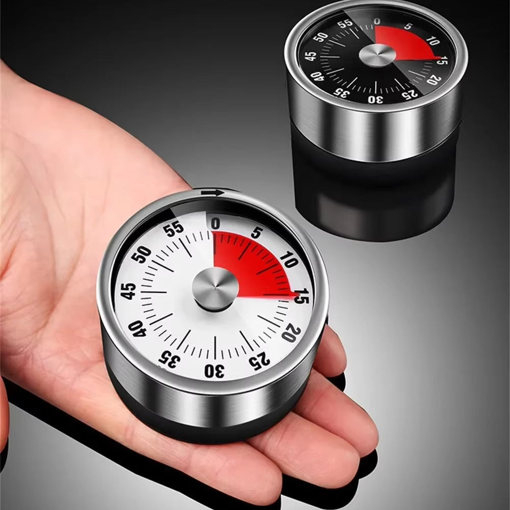 60 Minute Stainless Steel Visual Mechanical Kitchen Timer – BlackOwl